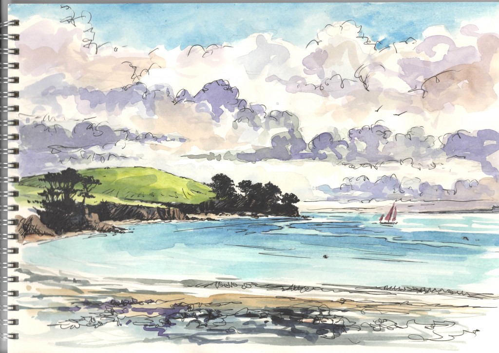 'Sketching on the Helford' - Nick Watton ~ artist and illustrator